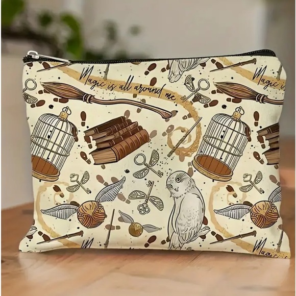 Bags | Harry Potter Inspired Makeup Pencil Pouch Wizards Essentials ...